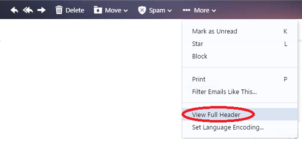How to locate your email header?