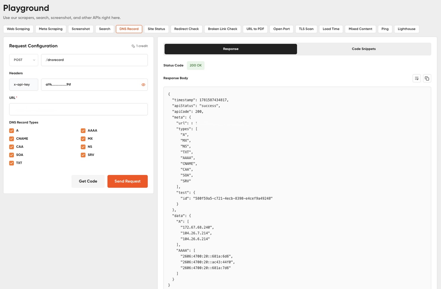 Geekflare DNS Lookup API Review